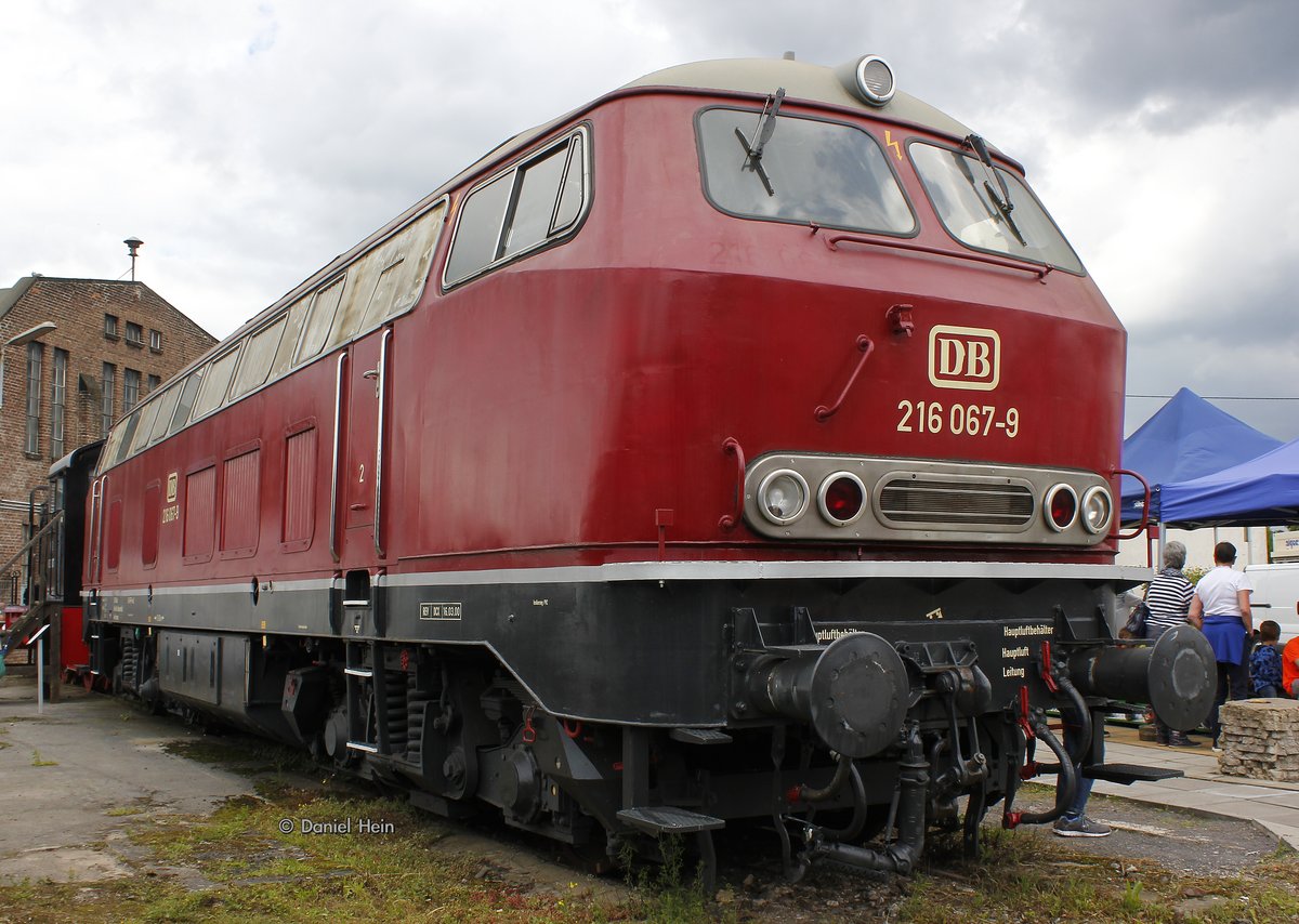216 067-9 im DB Museum Koblenz Lützel, am 18.06.2016. - Bahnbilder.de