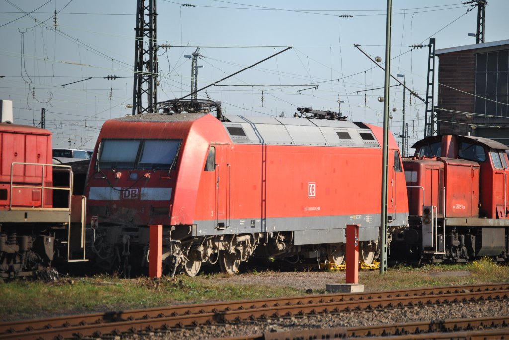 Hier Baureihe 101 024-8 auf dem Vorfeld der Lokwerkstadt in Mainz Bischofsheim - Bahnbilder.de