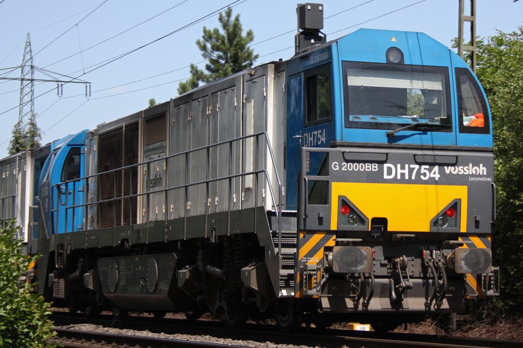 Nachschuss auf HGK DH 754 am 17.7.10 in Ratingen - Bahnbilder.de