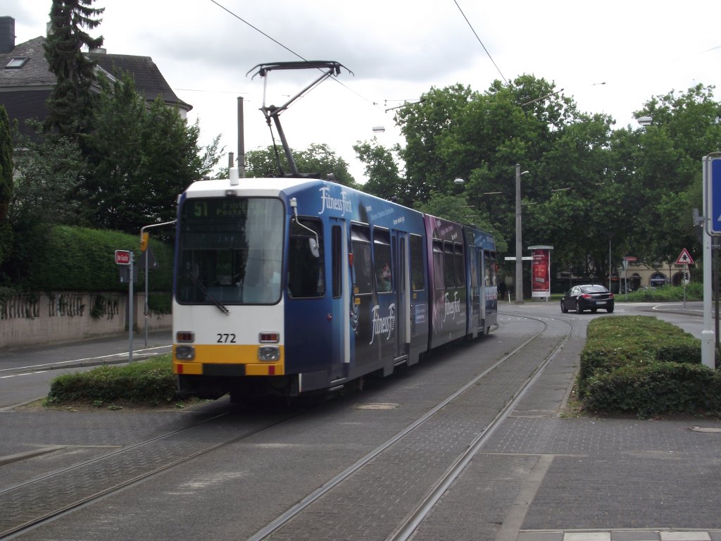 Tw 272 alias Düwag M8C in Mainz am 14.06.11 - Bahnbilder.de