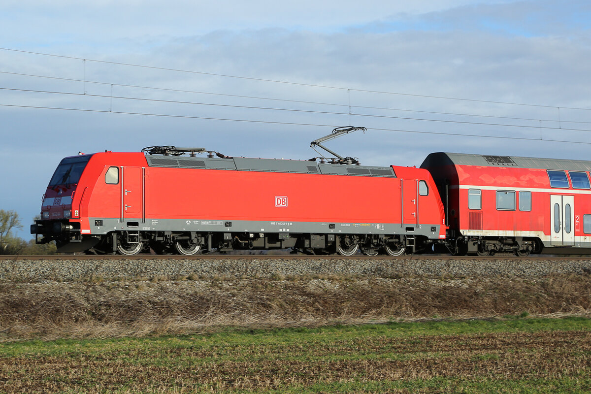 146 244 mit Doppelstockwagen von Regensburg nach München Hbf ...