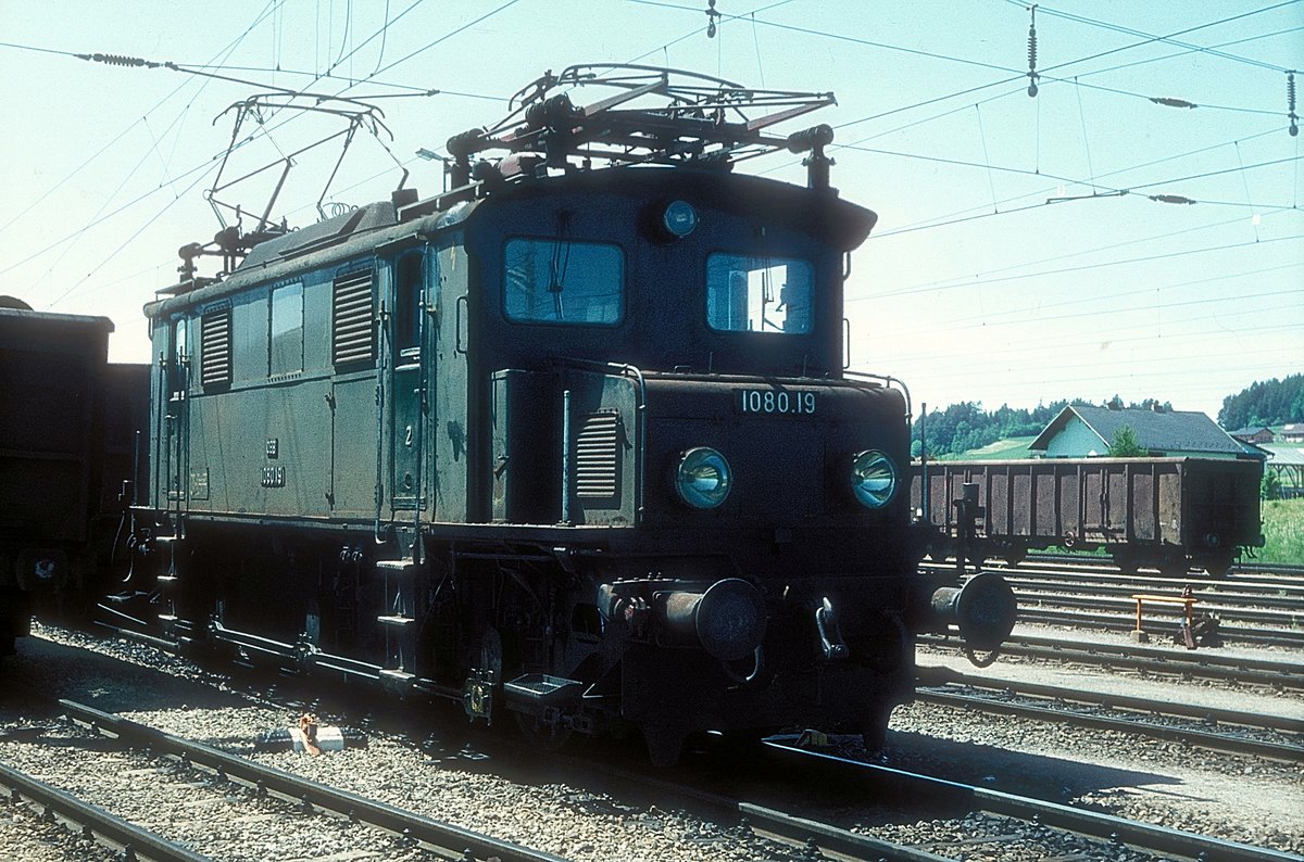 Dampflokfest Selzthal 2003,ÖBB E-Lok Oldtimer 1080.01 am 08.06.03 ...