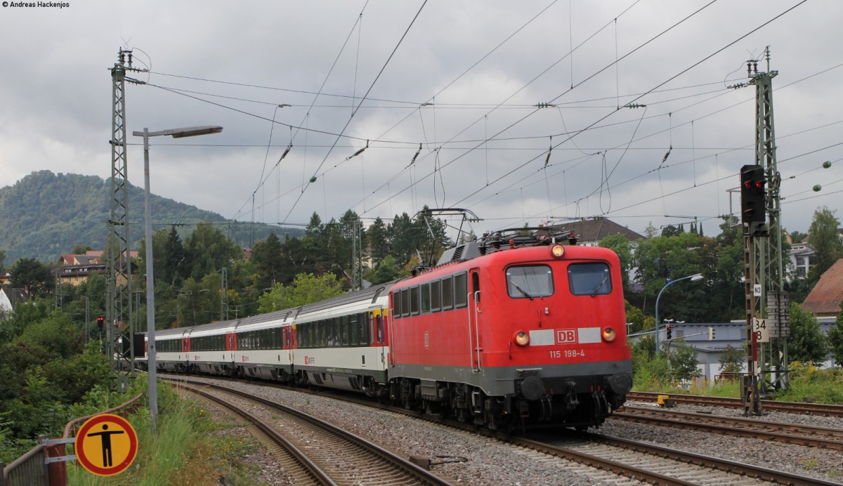 115 198-4 mit dem IC 282 (Zürich HB-Stuttgart Hbf) bei Engen 1.9.14 - Bahnbilder.de