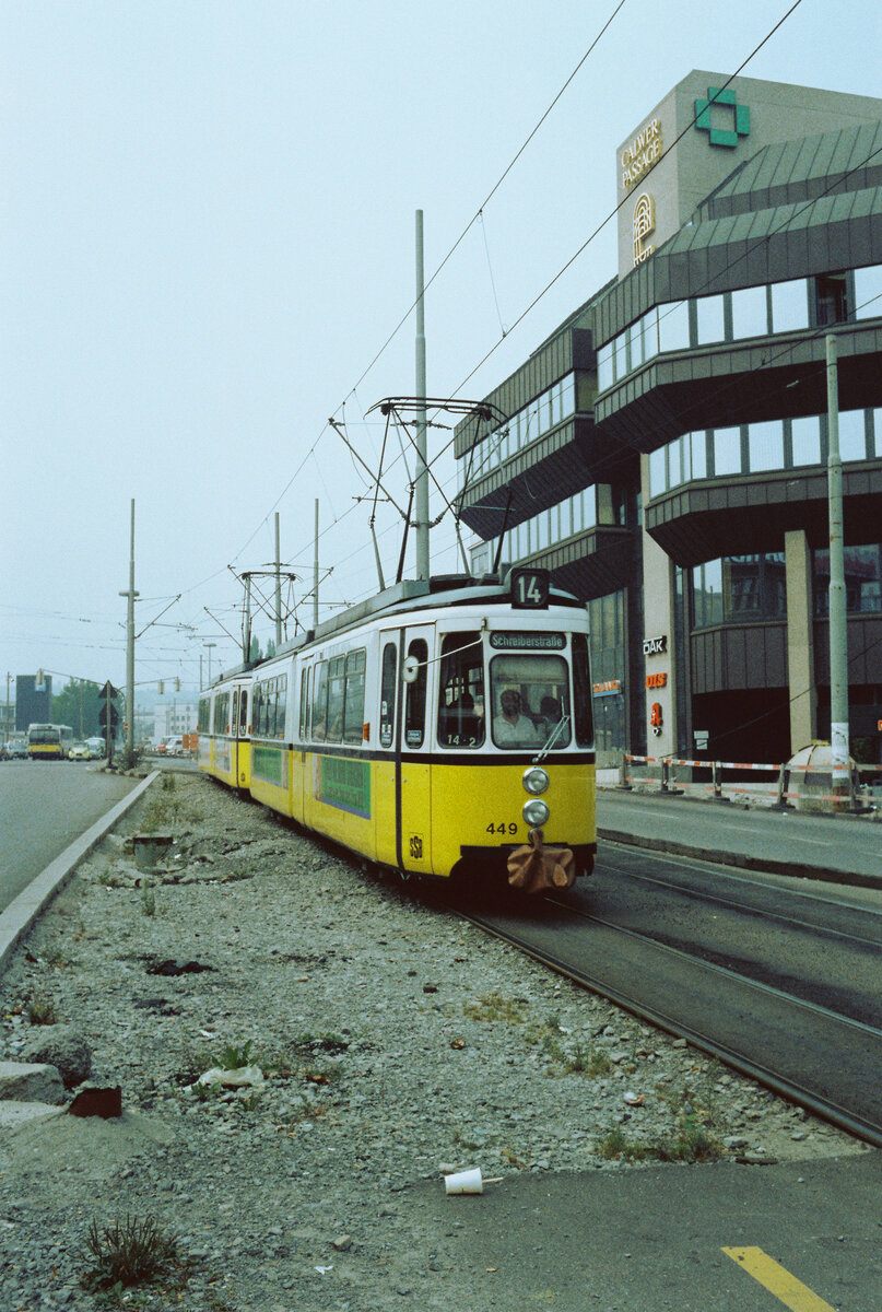 1983 durften Fahrgäste der Stuttgarter Straßenbahnlinie 14 zur ...