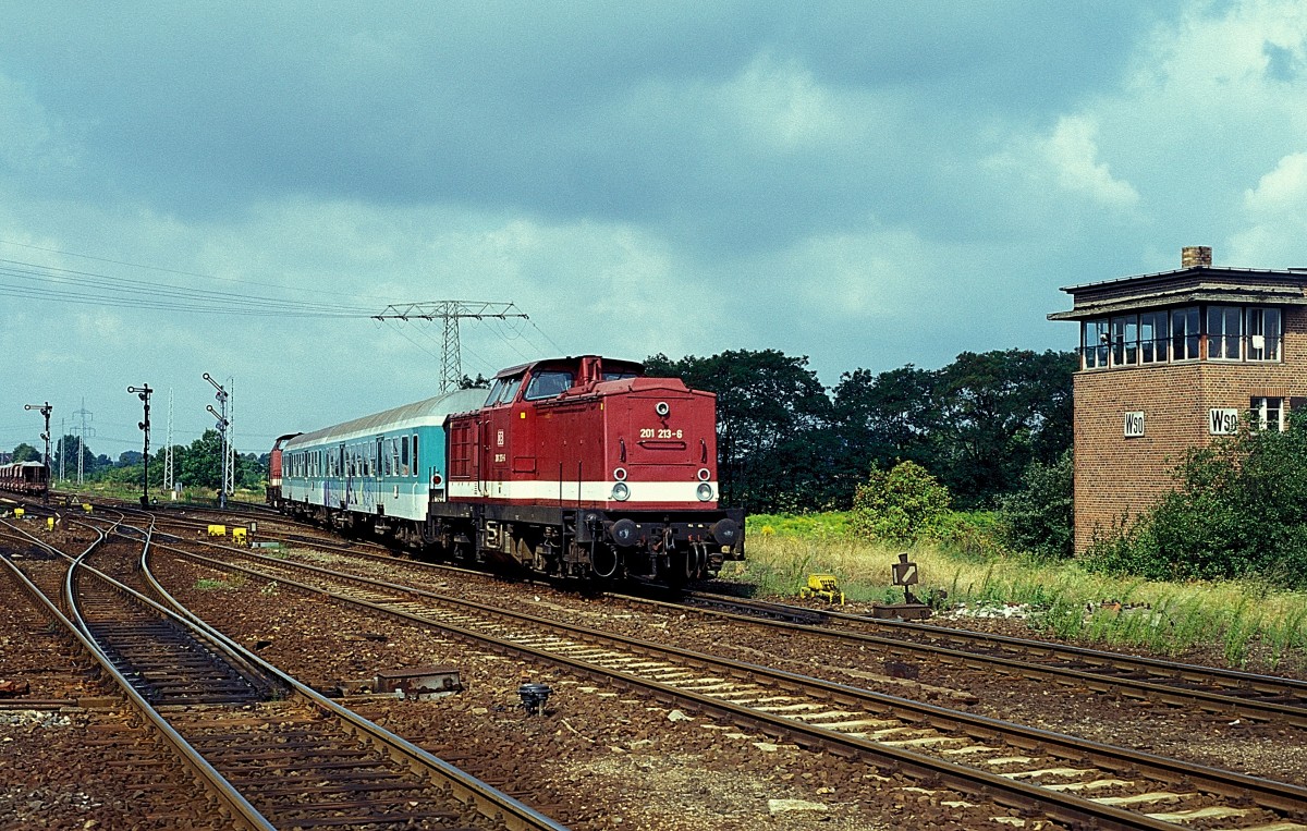 201 213 Wustermark 20.08.94 - Bahnbilder.de