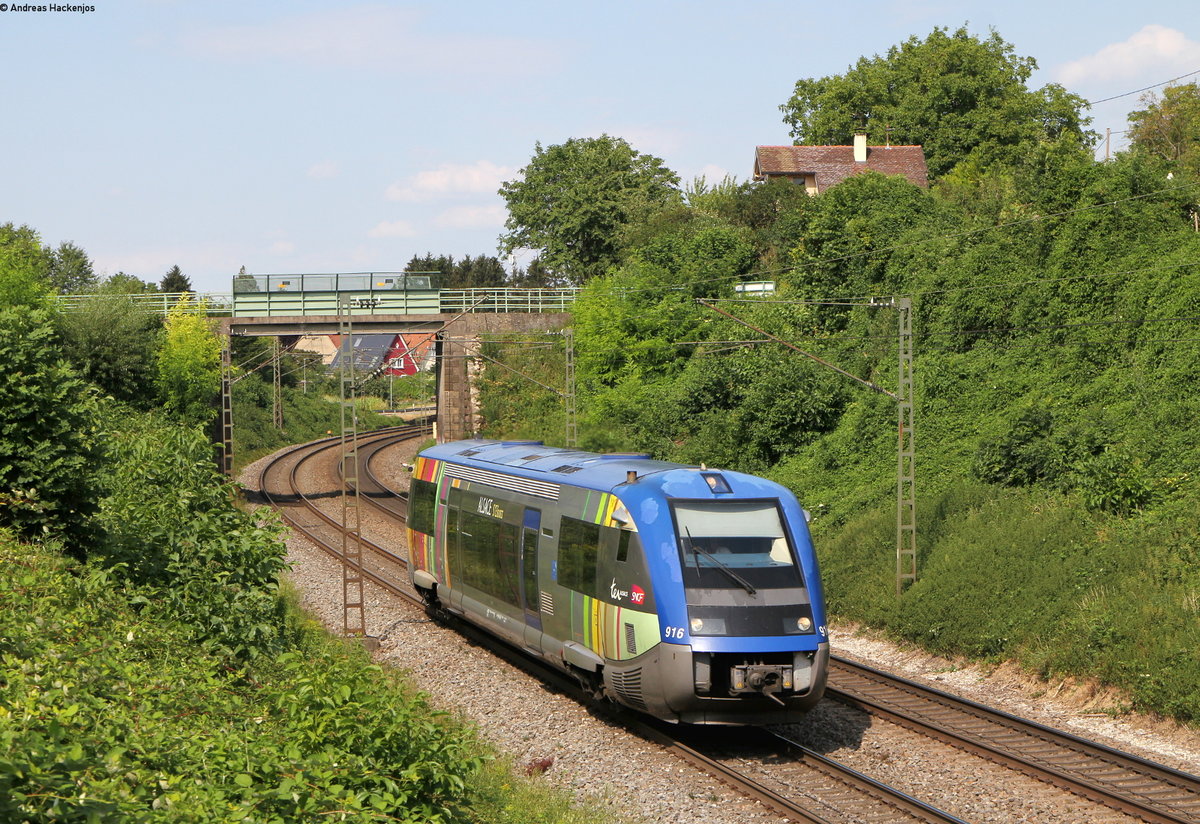 73916 als IRE87488 (Freiburg(Brsg)Hbf-Mulhouse Ville) bei Schallstadt 19.7.18 - Bahnbilder.de