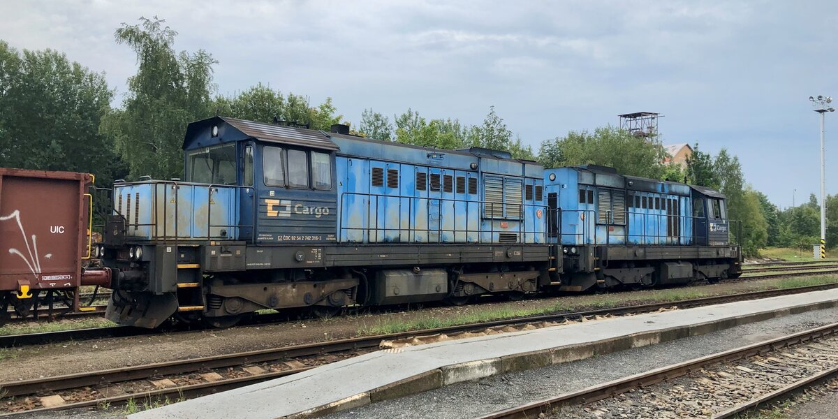742 316-3 + 742 146-4 CZ-ČDC, 22.7.2024 ve Vrchlabí - Bahnbilder.de