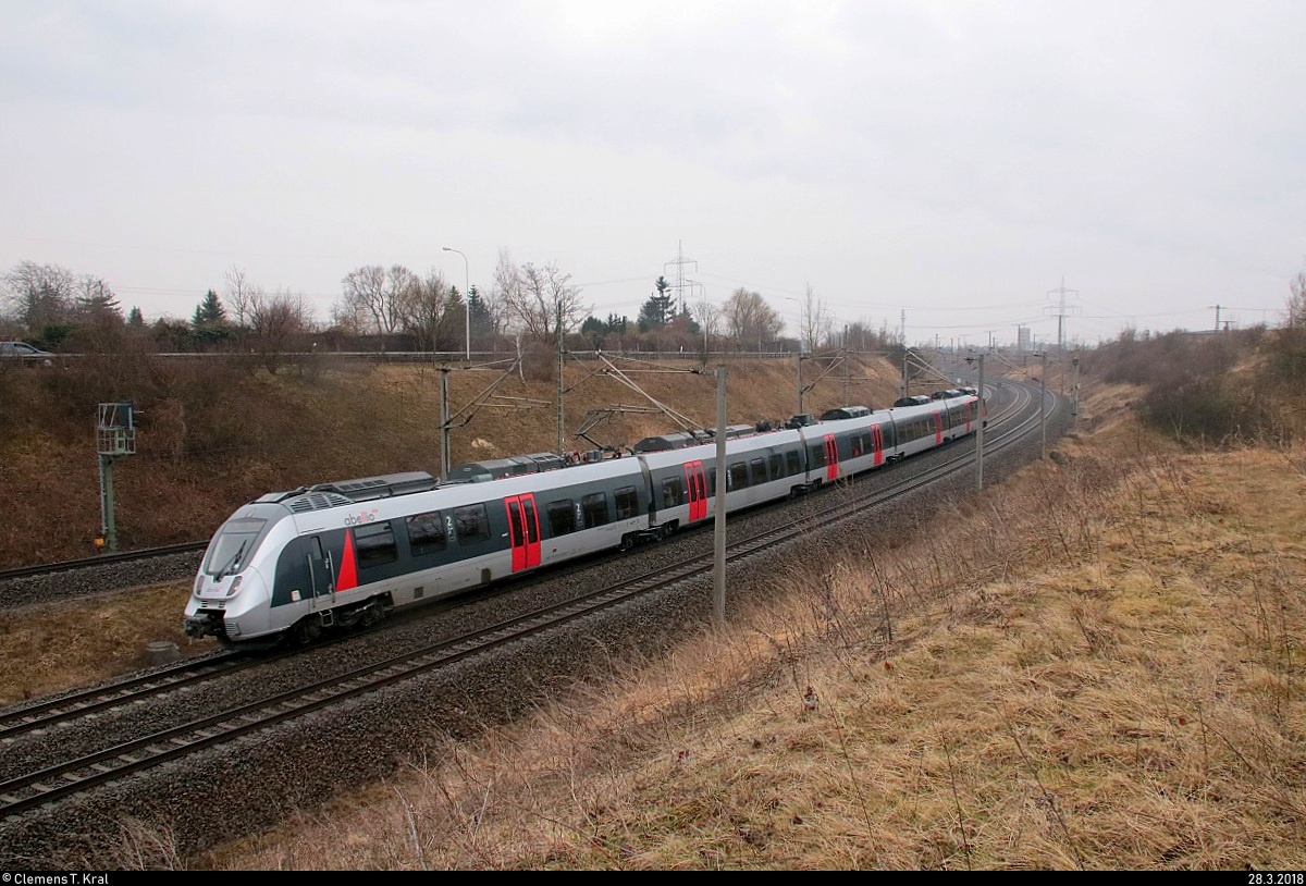 9442 ??? (Bombardier Talent 2) von Abellio Rail Mitteldeutschland als RE 74563 (RE16) von Erfurt ...