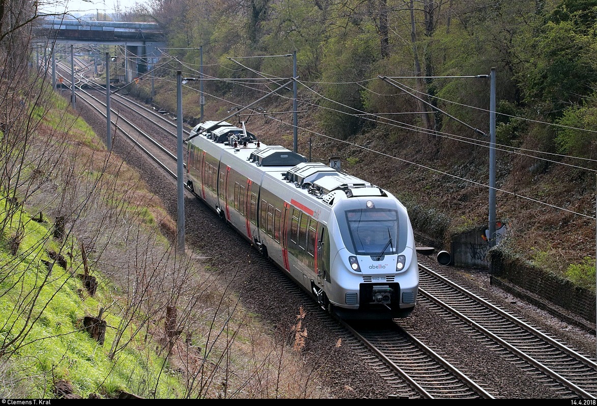 9442 108 (Bombardier Talent 2) von Abellio Rail Mitteldeutschland als RE 74724 (RE19) von Halle ...