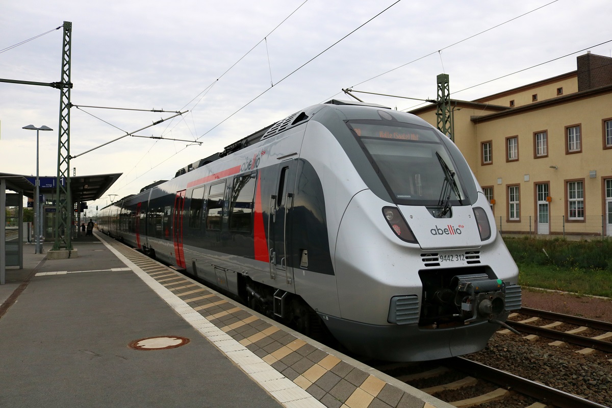 9442 312 (Bombardier Talent 2) von Abellio Rail Mitteldeutschland als RB 74615 (RB20) von ...