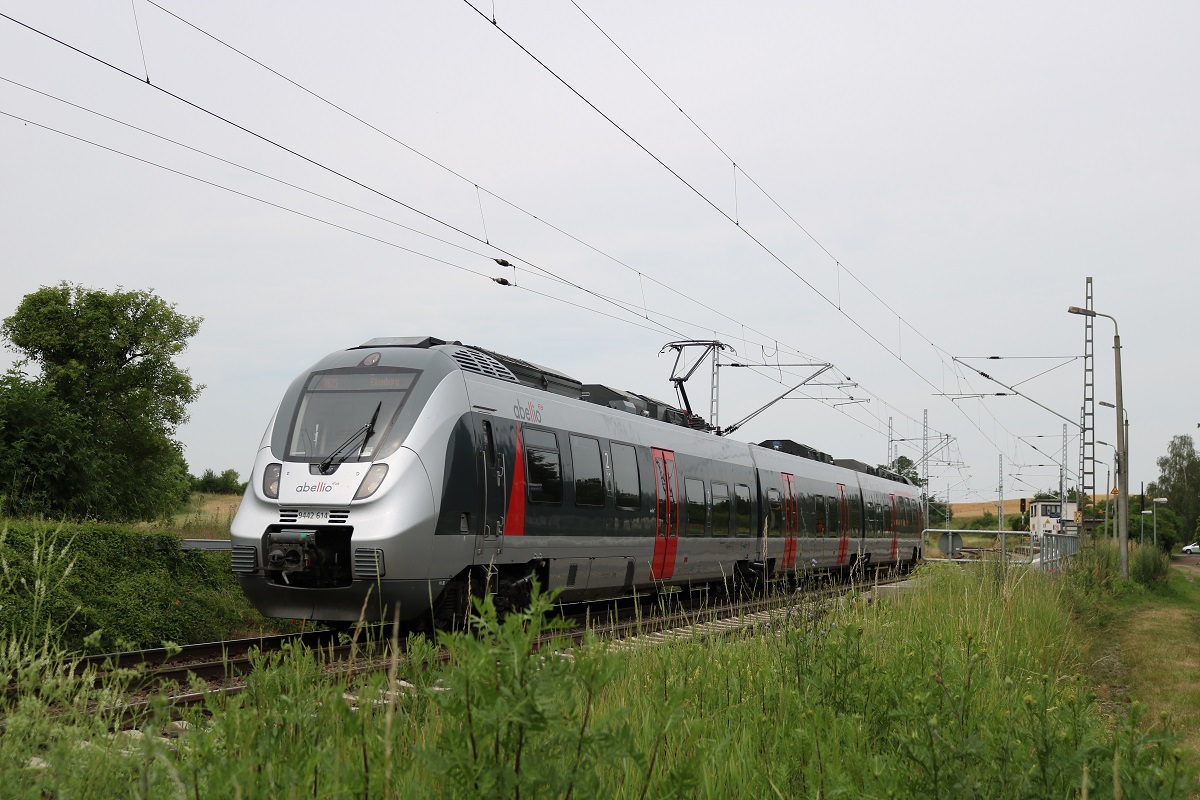 9442 614 (Bombardier Talent 2) von Abellio Rail Mitteldeutschland als RB 74773 (RB75) von ...