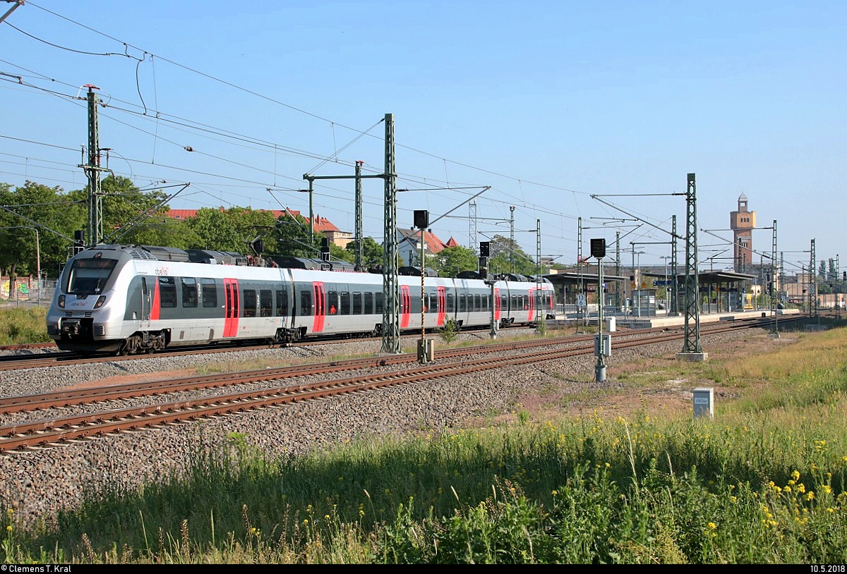 9442 808 (Bombardier Talent 2) von Abellio Rail Mitteldeutschland als RE 74560 (RE16) von Halle ...