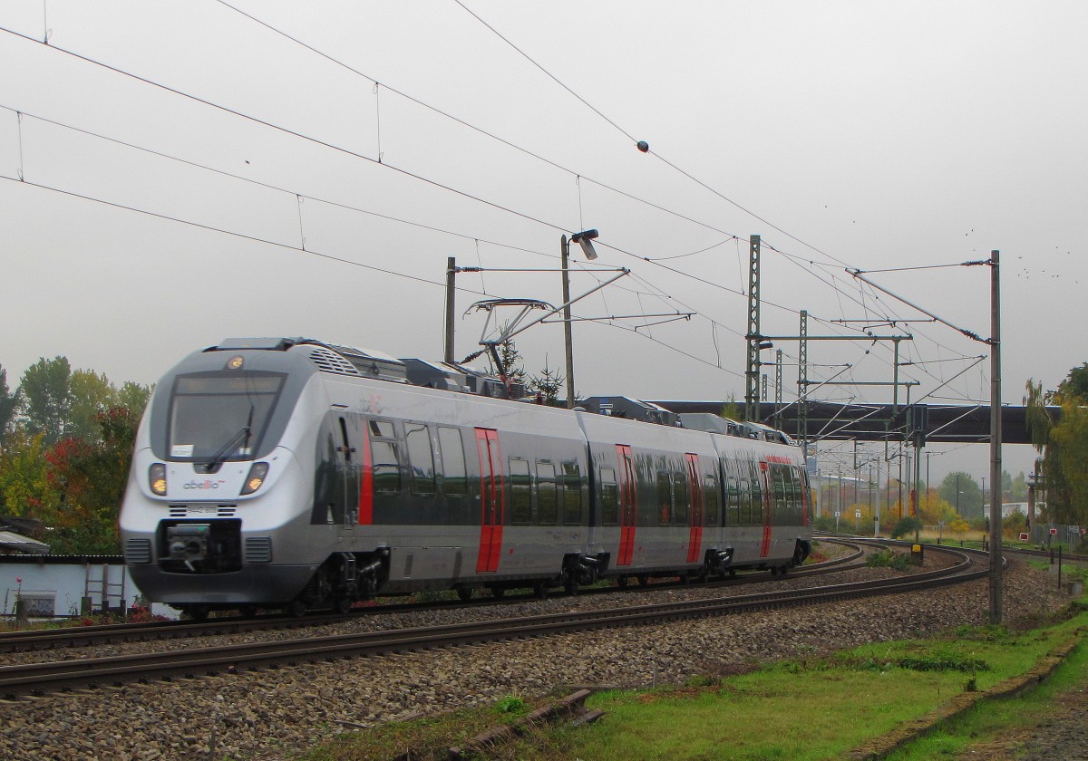 abellio 9442 608 (unterwegs für DB Regio) als RB 16364 von Erfurt Hbf nach Sangerhausen, am 09. ...