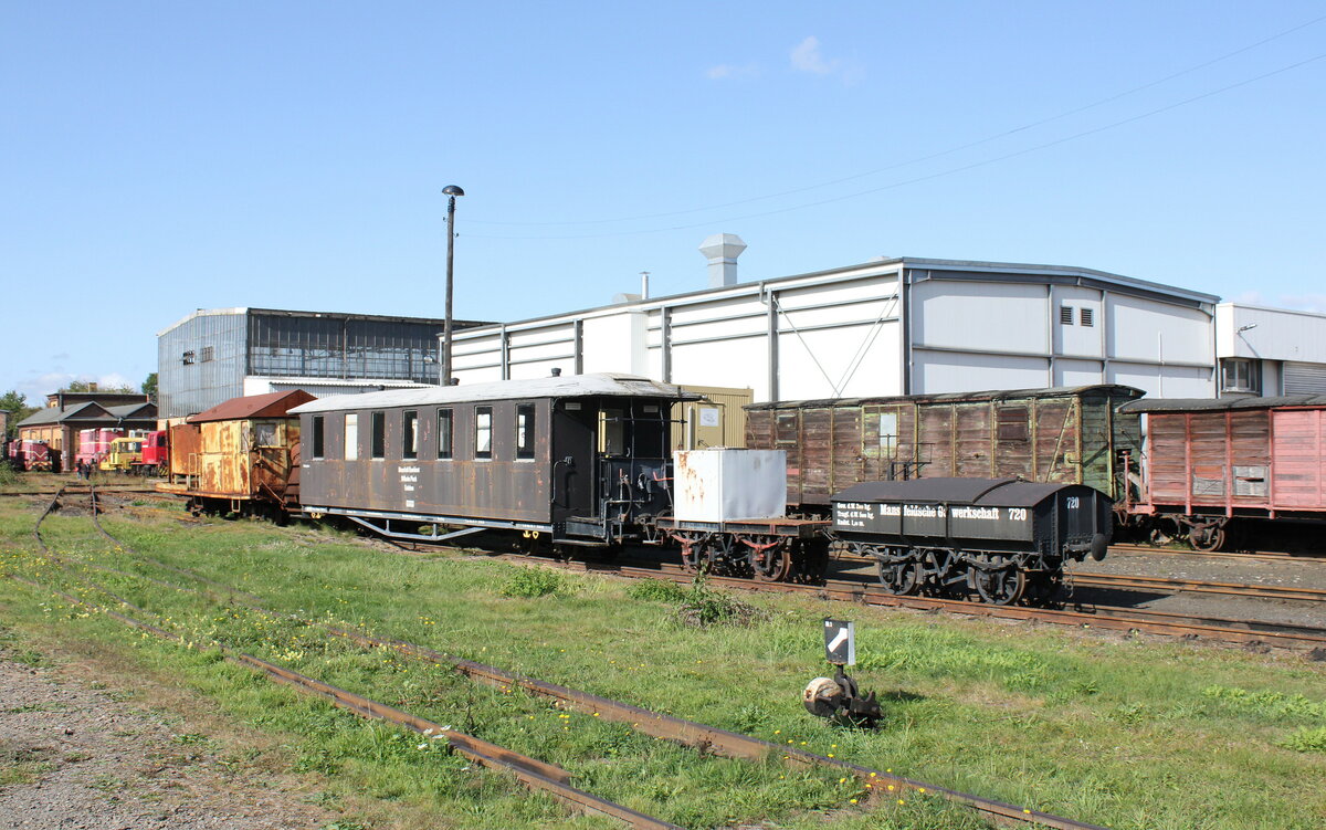 Beim Eisenbahnwochenende der Mansfelder Bergwerksbahn am 30.09.2023 in Hettstedt ...