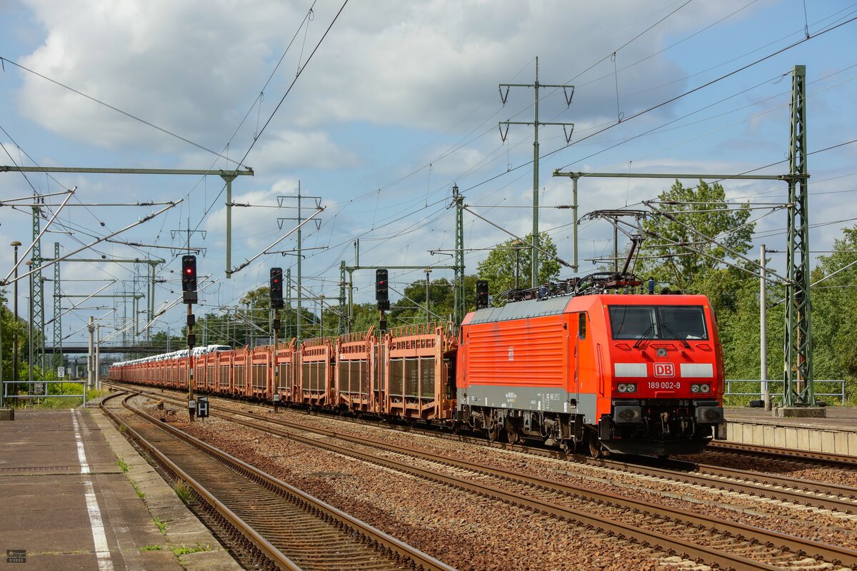 DB 189 002-9 in Berlin Schönefeld Flughafen, August 2023. - Bahnbilder.de