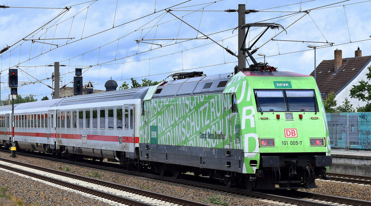 DB Fernverkehr AG [D] "101 005-7", Ganzreklame "DEVK" [NVR-Nummer: 91 80 6101 005-7 D-DB] als ...