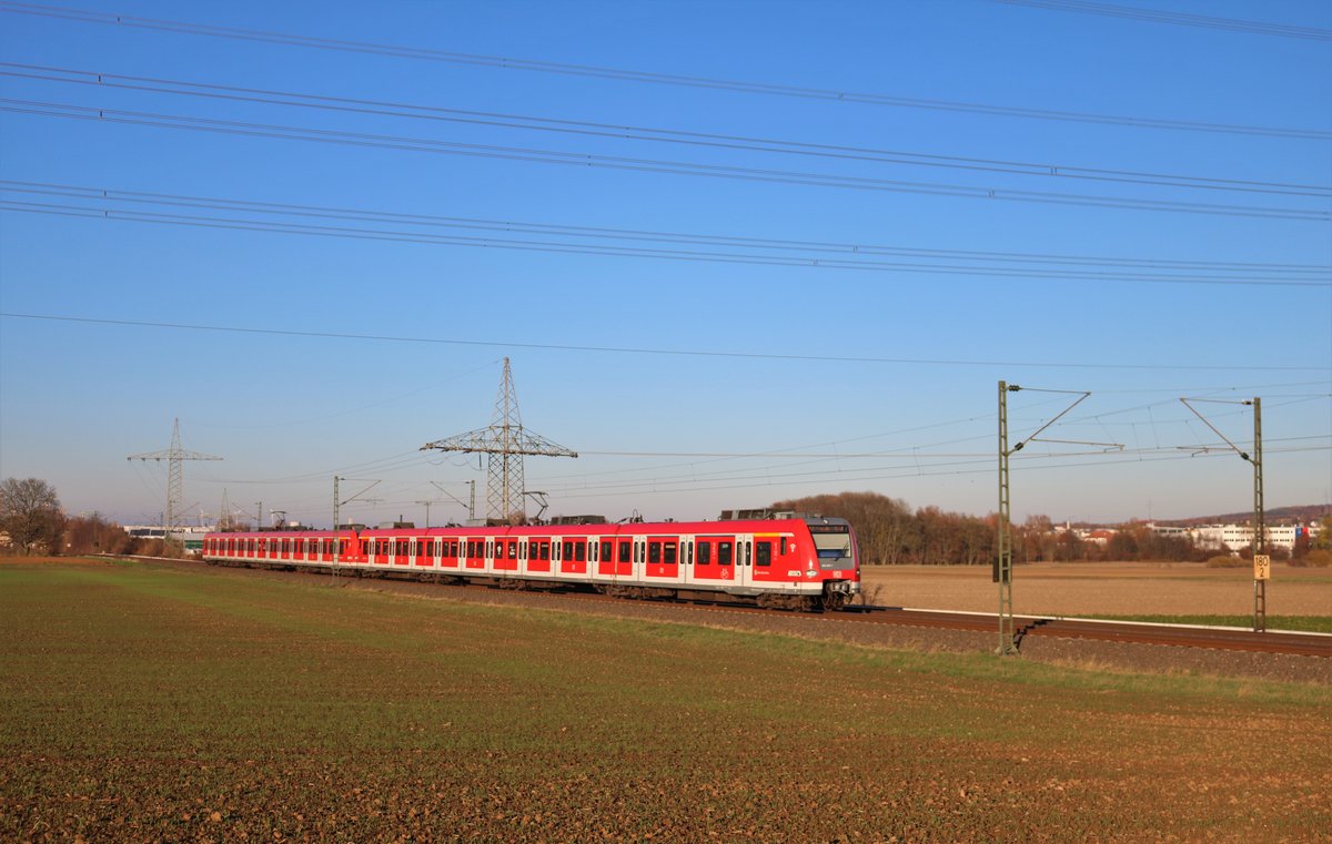 DB Regio S-Bahn Rhein Main 423 xxx und 423 xxx als S6 nach Frankfurt Süd am 17.11.18 auf der ...