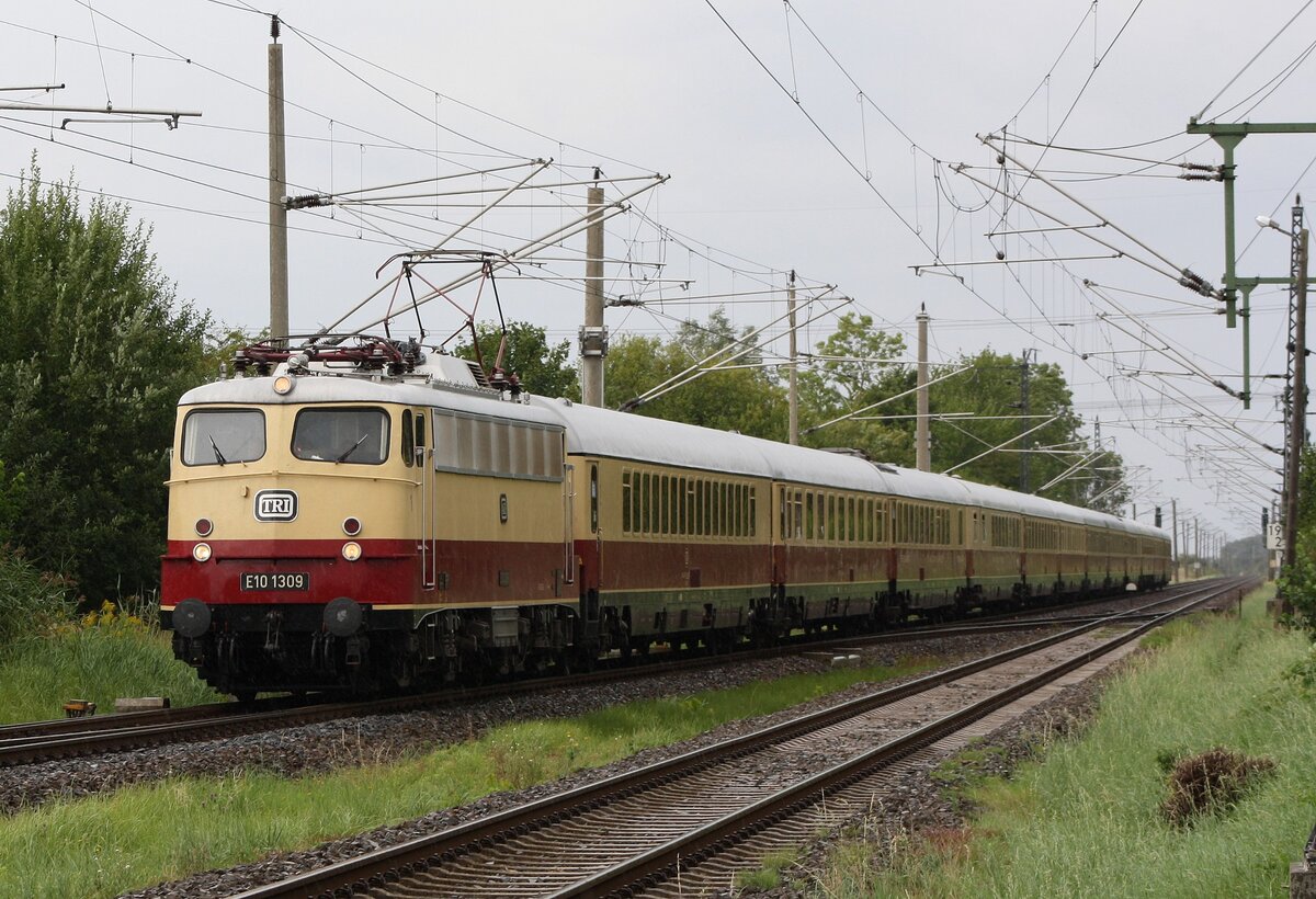 E10 1309 mit Rheingold AKE | Züssow | August 2020 - Bahnbilder.de