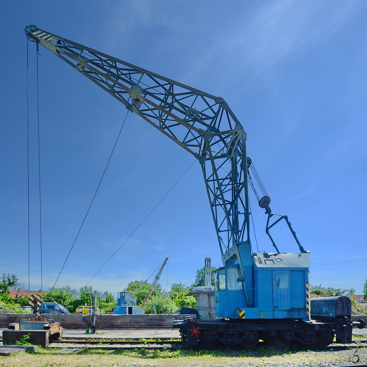 Stendal, TAKRAF Kran, 14. März 2014 - Bahnbilder.de