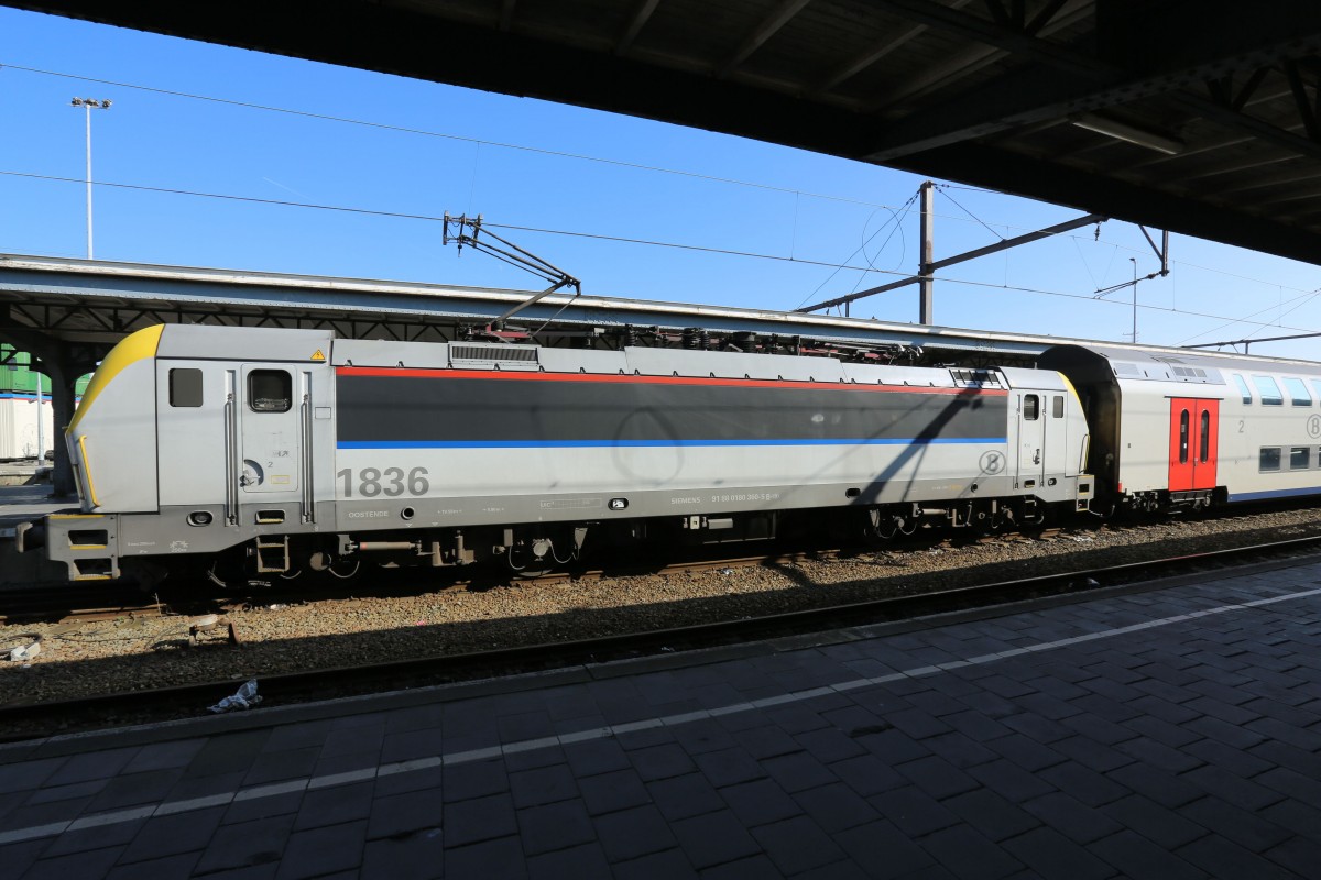 HLE 1836 am 09.03.2014 in Oostende - Bahnbilder.de