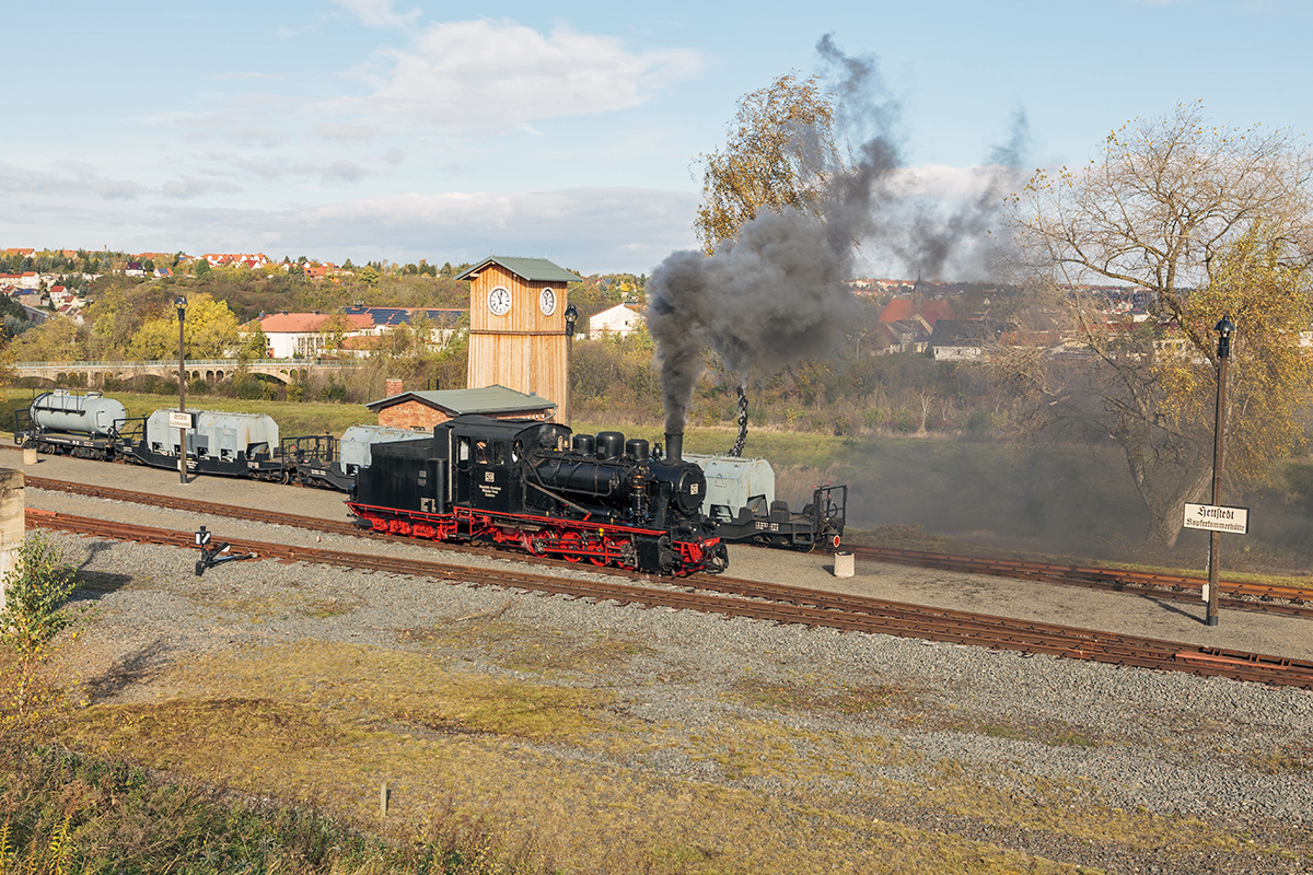 Mansfelder Bergwerksbahn, Güterzugtag 2017. Die Lok Nr - Bahnbilder.de