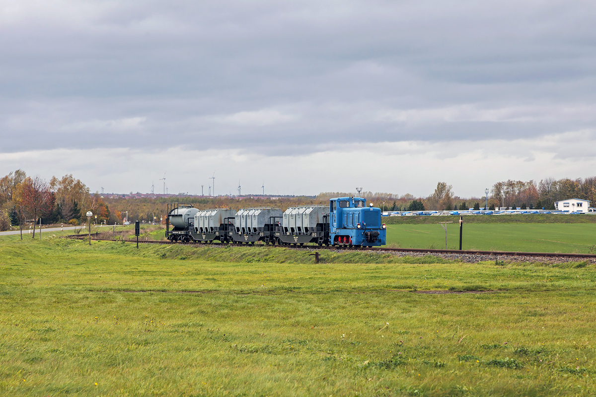 Mansfelder Bergwerksbahn, Güterzugtag 2017. Die Lok Nr - Bahnbilder.de