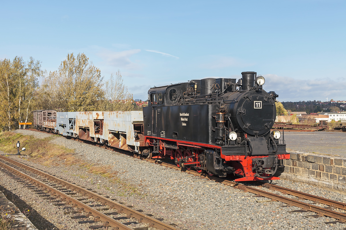 Mansfelder Bergwerksbahn, Güterzugtag 2017. Die Z-gestellte Lok Nr - Bahnbilder.de