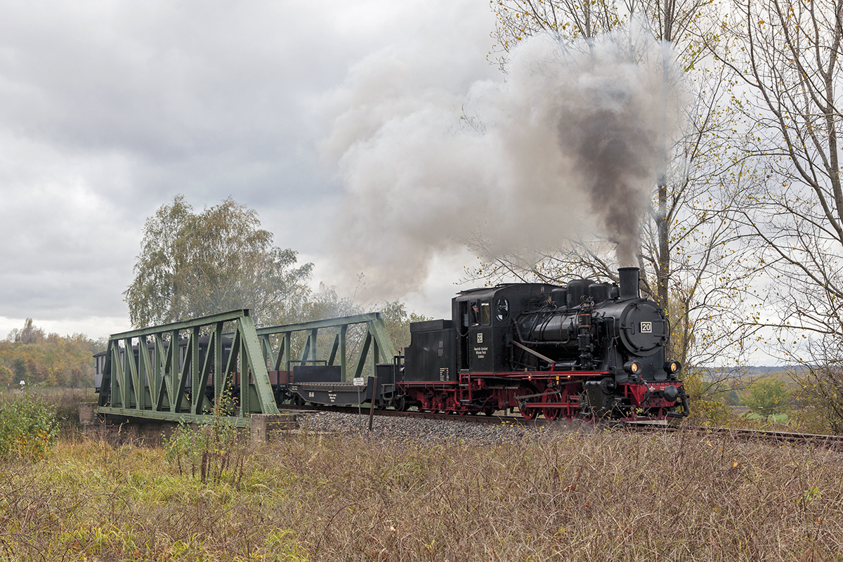 Mansfelder Bergwerksbahn, Güterzugtag 2017. Scheinanfahrt von Lok Nr - Bahnbilder.de