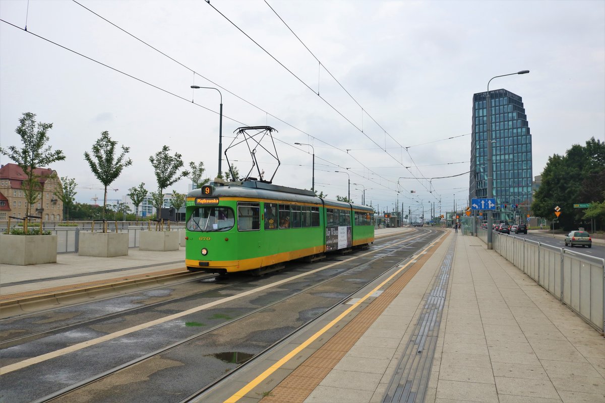 MPK Poznan Düwag GT8 Wagen 670 (ex Düsseldorf) am 17.07.18 in Posen (Polen) - Bahnbilder.de