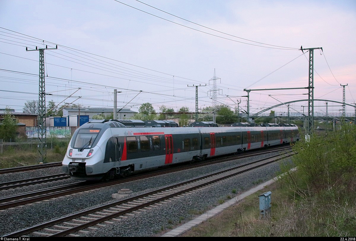 Nachschuss auf 9442 ??? (Bombardier Talent 2) von Abellio Rail Mitteldeutschland, bereits mit ...