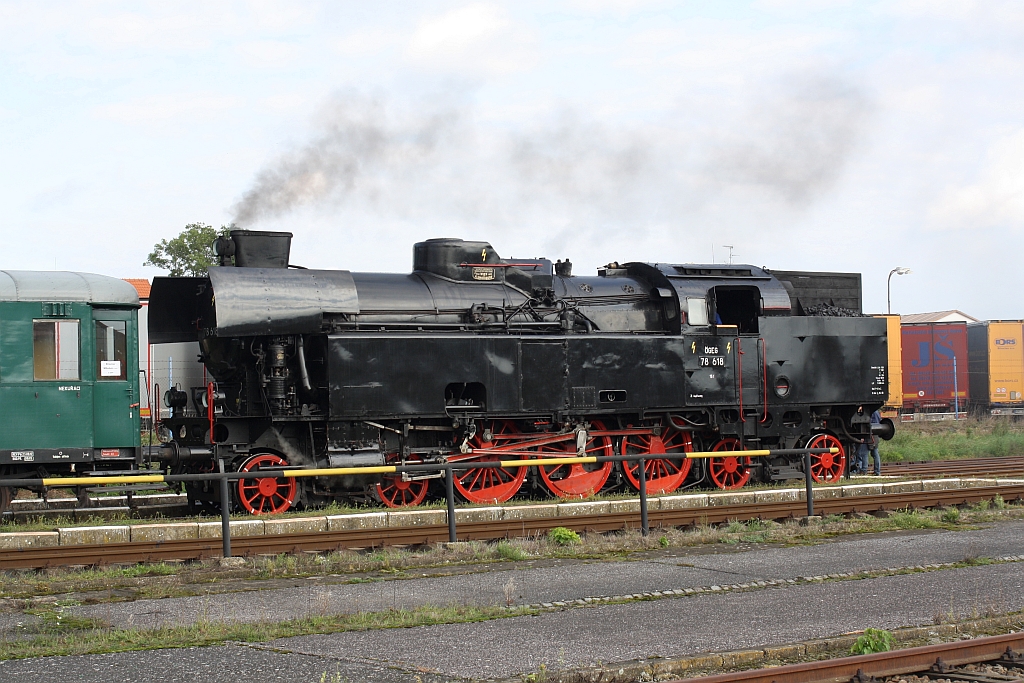 ÖGEG 78.618 am 27.September 2014 im Bf. Mikulov na Morave - Bahnbilder.de