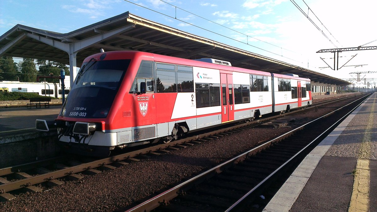 SA 108-003 verlässt am 29 April 2016 Leszno. - Bahnbilder.de