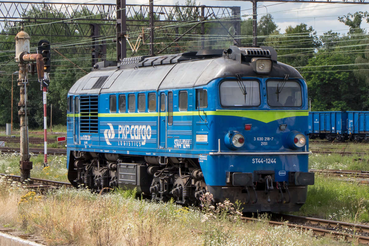 ST44-1214 (PKP Cargo) und M62-1482 in Mockava (13.05.2009) - Bahnbilder.de