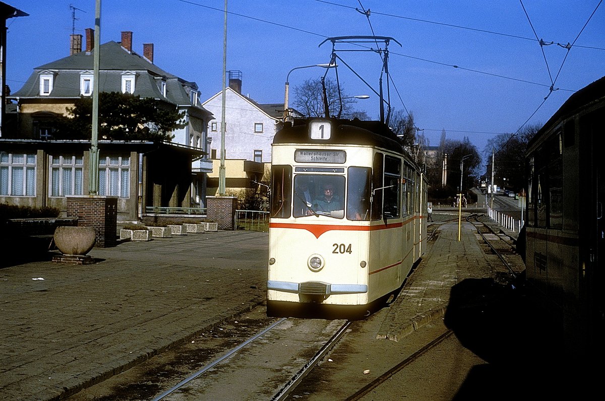 Tw 204 Gotha 24.02.90 - Bahnbilder.de