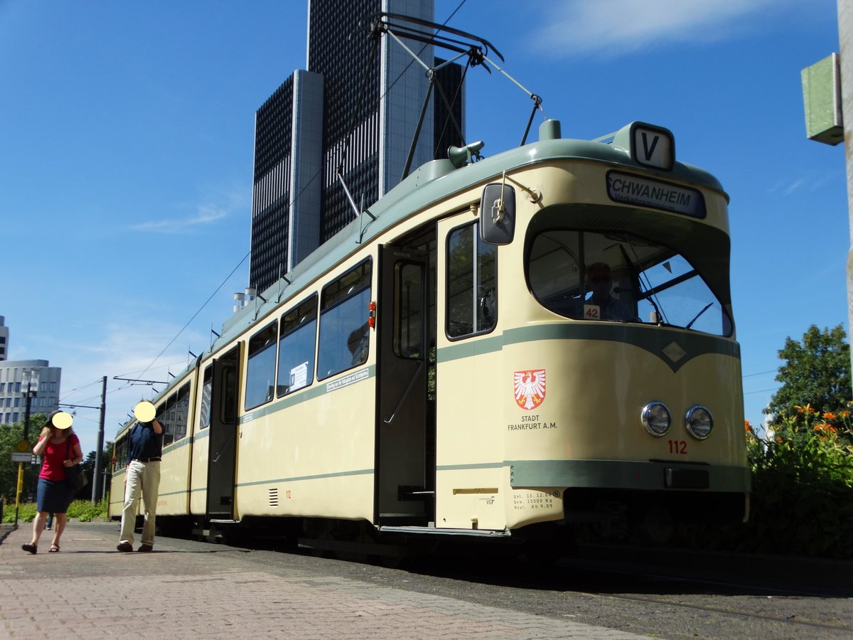VGF Düwag N-Wagen 112 Downside am 10.07.16 in Frankfurt Messe - Bahnbilder.de
