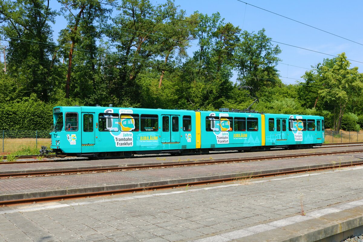 VGF Düwag Pt Wagen 749 am 19.06.22 bei einer Sonderfahrt in Frankfurt am Main - Bahnbilder.de
