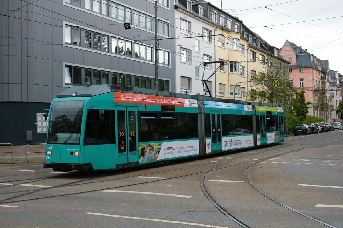 VGF Düwag R Wagen 003 am 22.05.21 in Frankfurt am Main - Bahnbilder.de