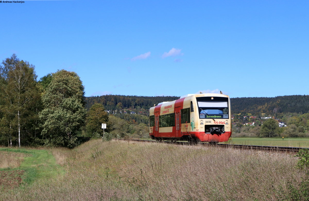 VT 242 als HzL69843 (Bräunlingen Bf-Immendingen) bei Immendingen 4.10.20 - Bahnbilder.de