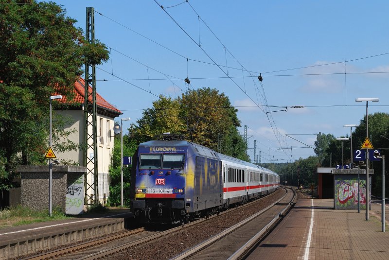 101 101 (Europa) mit IC 2027 in Sprötze (12.09.2009) - Bahnbilder.de