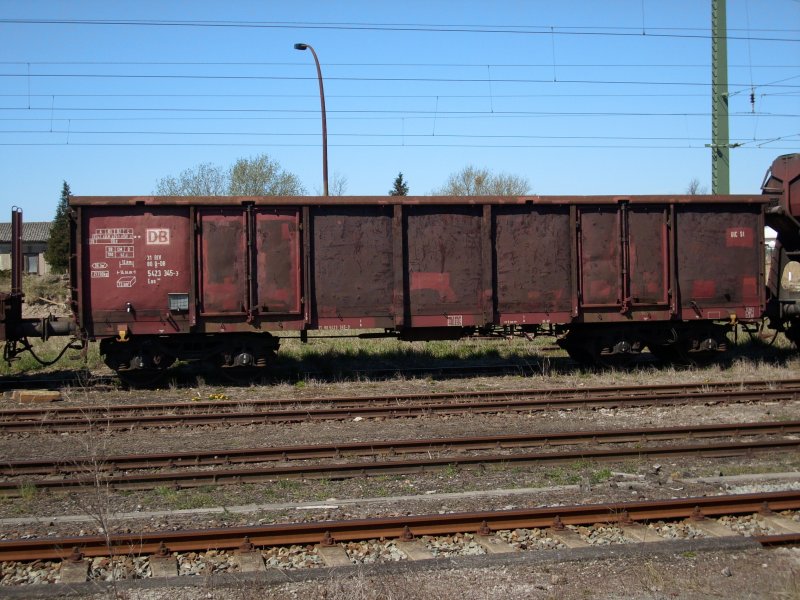 Eas-Güterwagen abgestellt in Bergen/Rügen. - Bahnbilder.de