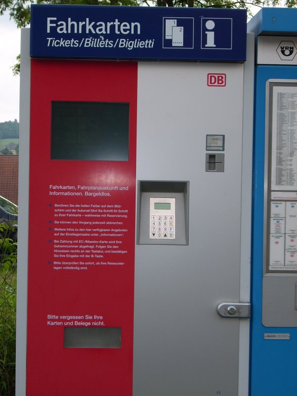 Fahrkartenautomaten Fotos - Bahnbilder.de