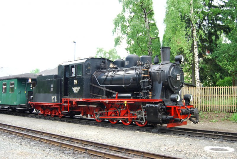 Lok 20 der Mansfelder Berkwerksbahn in Oberwiesenthal, 01.06.08 - Bahnbilder.de
