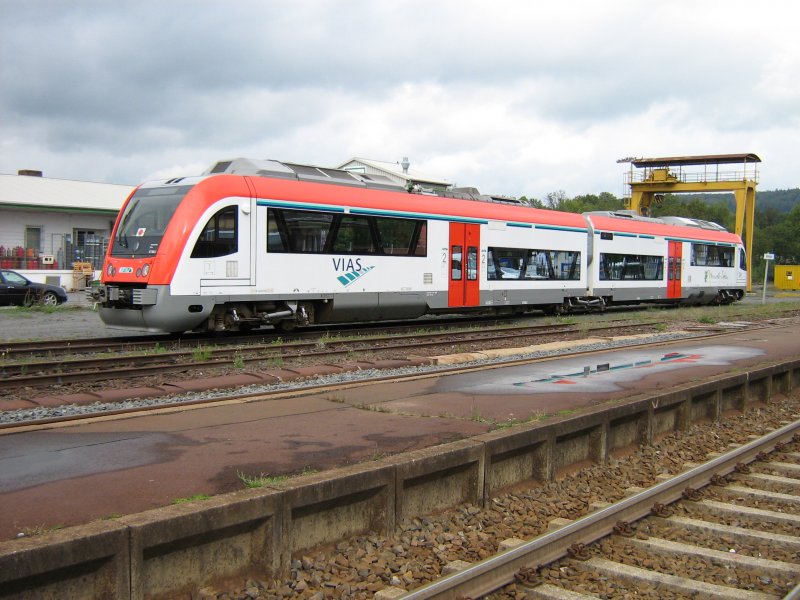 Odenwald Bahn steht in Michelstadt. - Bahnbilder.de